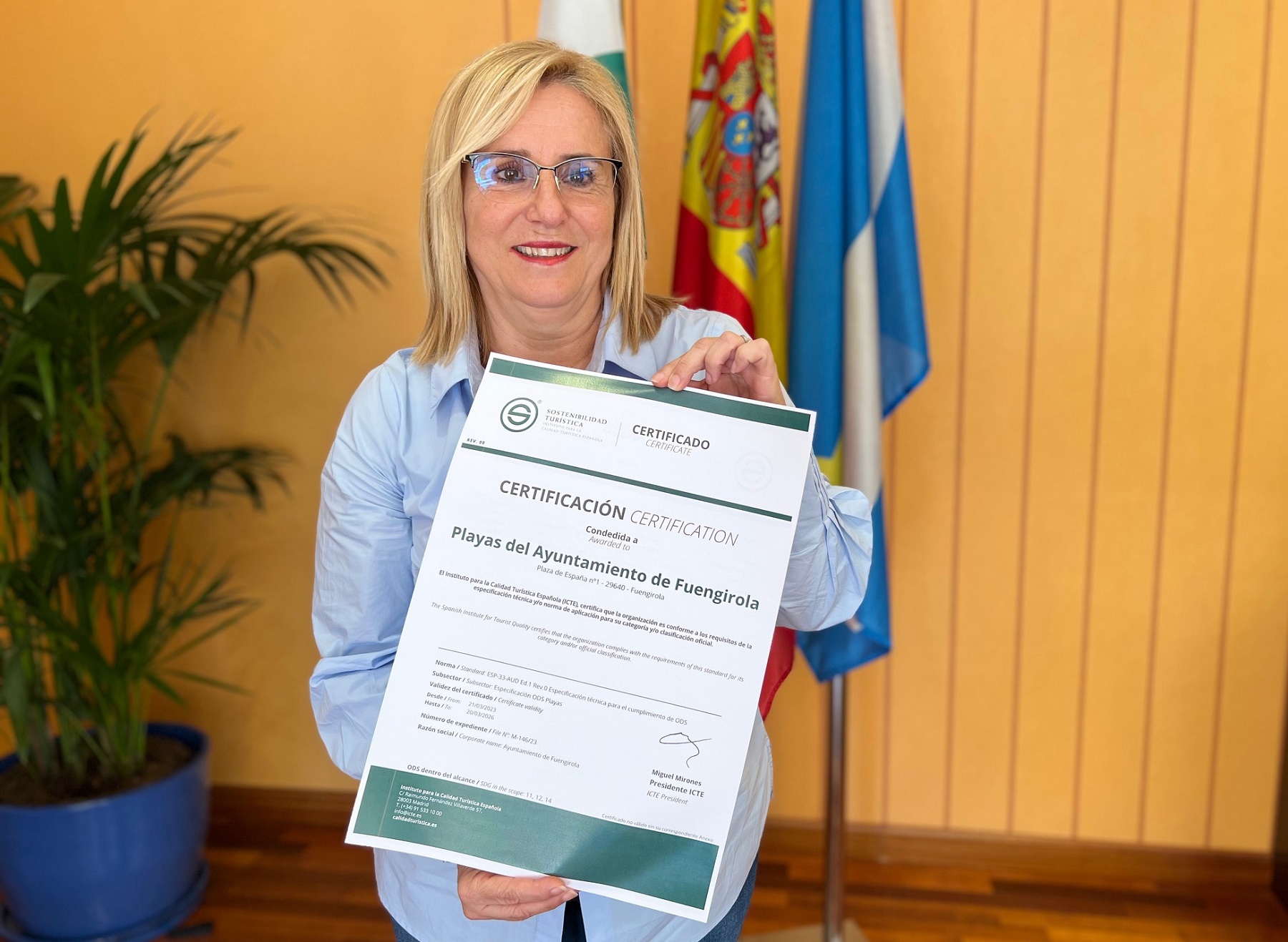 Fuengirola Logra El Certificado ‘s De Sostenibilidad Del Instituto De